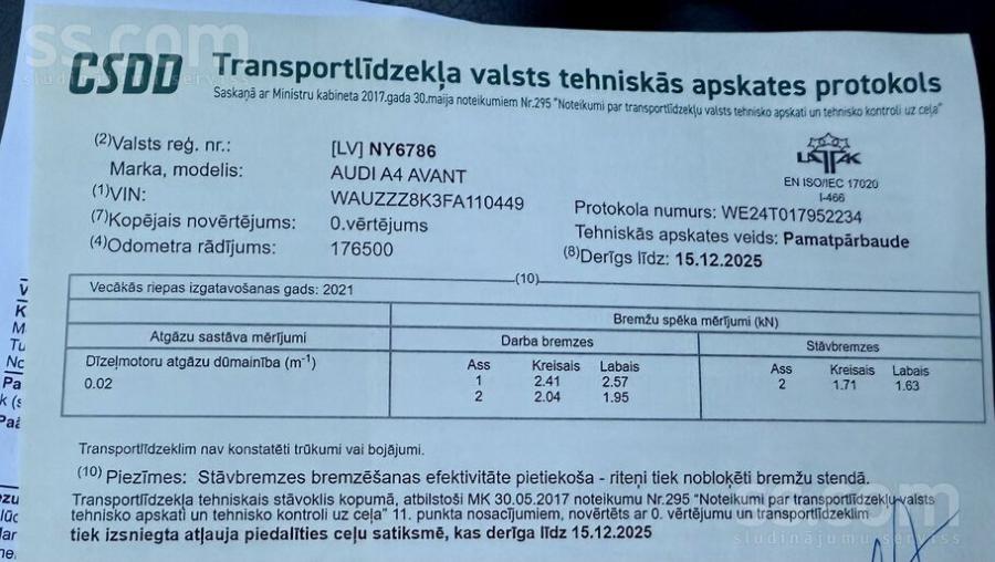 Серый Ауди А4 2015 в Рига, объемом двигателя 3.00 л и пробегом 0 тыс. км за 1000 €, фото 24 на AUTOMOTO.COM.LV