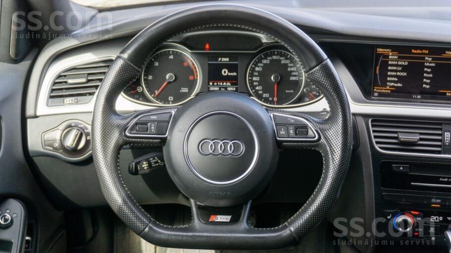 Grey Audi A4 2015 in Riga, with an engine capacity of 2.00 L and mileage of 326 thousand km for 8290 €, photo 14 on AUTOMOTO.COM.LV