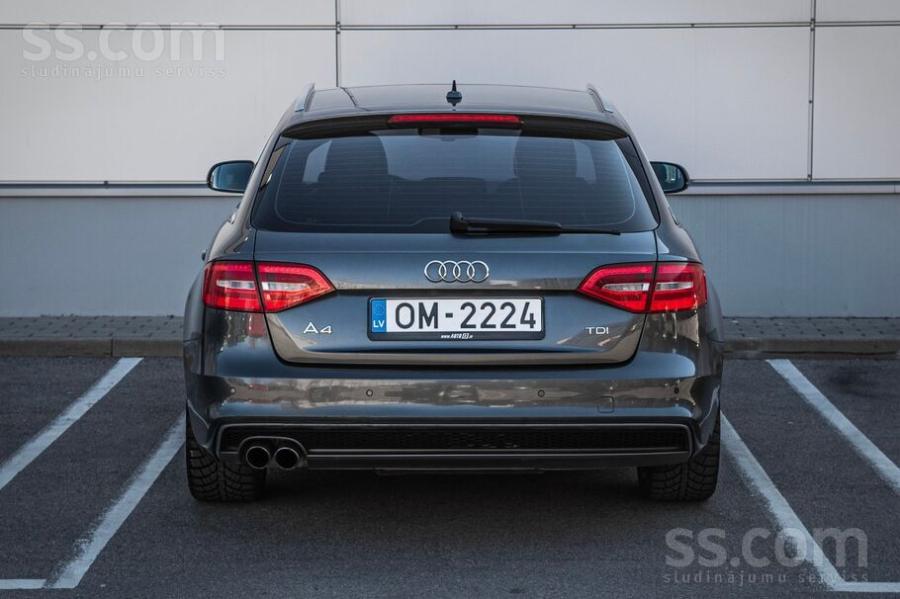 Pelēks Audi A4 2015 Rīga, ar dzinēja tilpumu 2.00 L un nobraukumu 325 tūkst. km par 9998 €, foto 7 vietnē AUTOMOTO.COM.LV