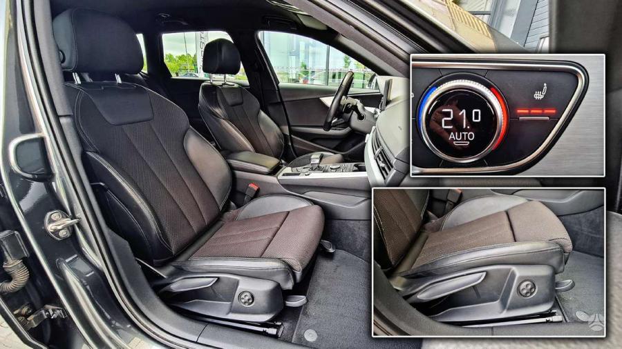 Grey Audi A4 2016 in Vilnius, with an engine capacity of 1.97 L and mileage of 304 thousand km for 14500 €, photo 17 on AUTOMOTO.COM.LV