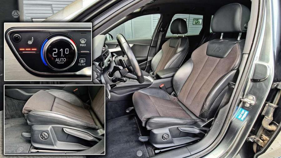 Grey Audi A4 2016 in Vilnius, with an engine capacity of 1.97 L and mileage of 304 thousand km for 14500 €, photo 18 on AUTOMOTO.COM.LV