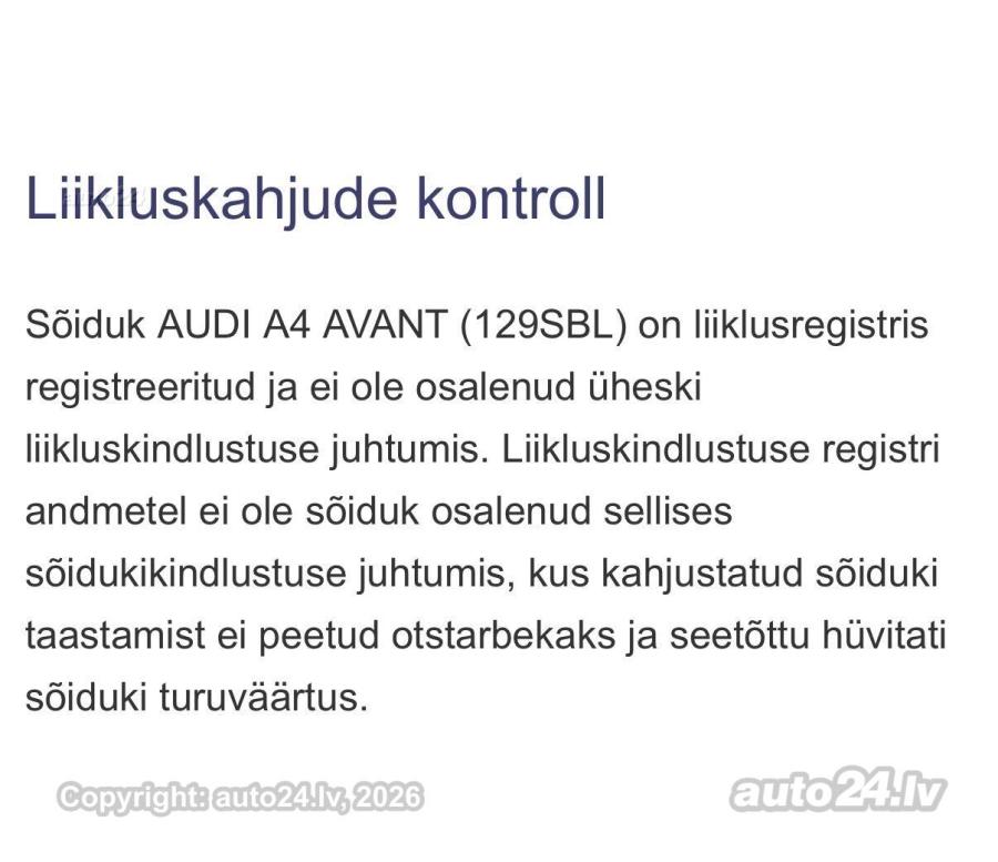 Grey Audi A4 2016 in Tartu, with an engine capacity of 2.00 L and mileage of 219 thousand km for 13500 €, photo 20 on AUTOMOTO.COM.LV