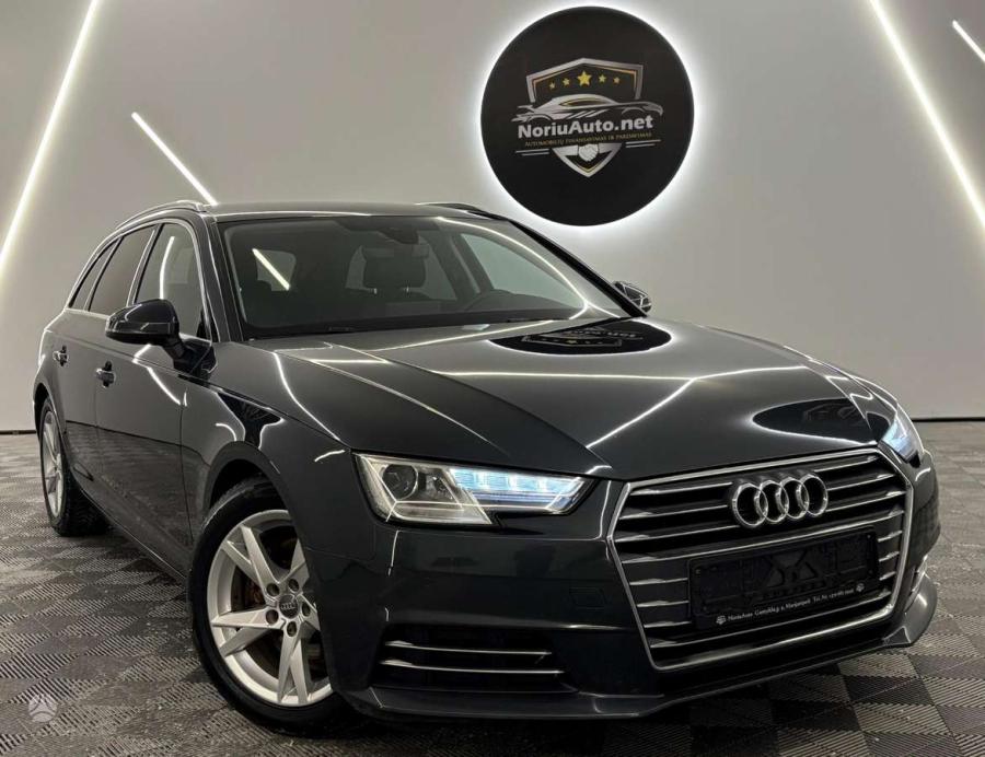 Grey Audi A4 2016 in Marijampole, with an engine capacity of 1.97 L and mileage of 281 thousand km for 12350 €, photo 1 on AUTOMOTO.COM.LV