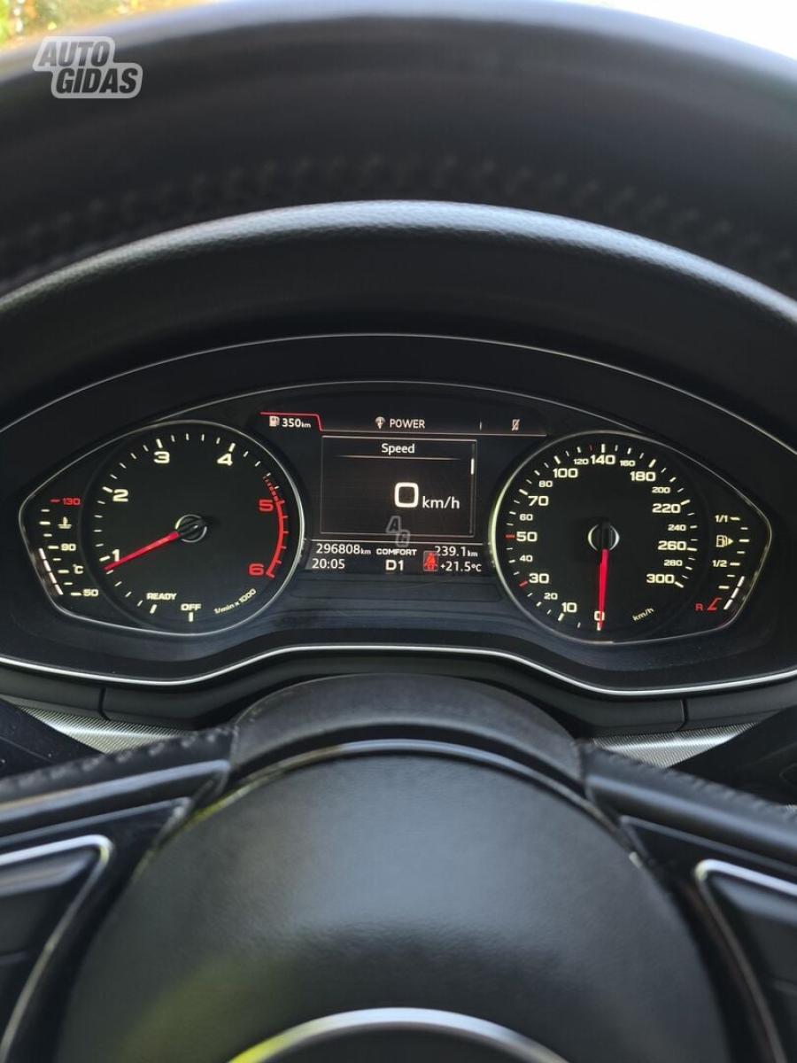 Grey Audi A4 2016 in Vilnius, with an engine capacity of 2.00 L and mileage of 297 thousand km for 10550 €, photo 15 on AUTOMOTO.COM.LV