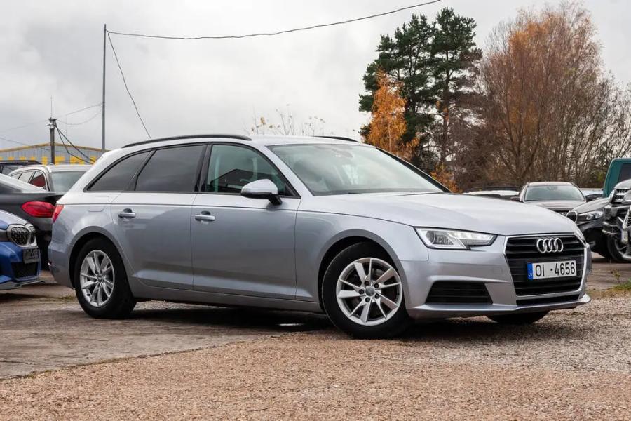 Grey Audi A4 2016 in Riga, with an engine capacity of 2.00 L and mileage of 209 thousand km for 11995 €, photo 1 on AUTOMOTO.COM.LV