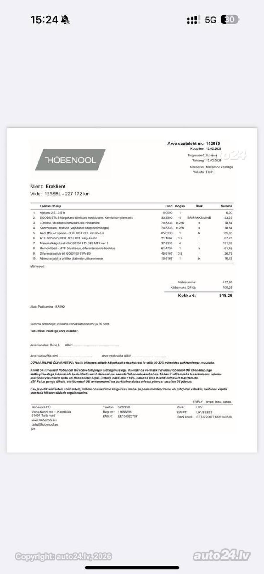 Pelēks Audi A4 2016 Tallina, ar dzinēja tilpumu 2.00 L un nobraukumu 230 tūkst. km par 14990 €, foto 17 vietnē AUTOMOTO.COM.LV