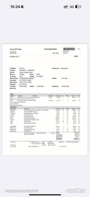 Pelēks Audi A4 2016 Tallina, ar dzinēja tilpumu 2.00 L un nobraukumu 230 tūkst. km par 14990 €, foto 18 vietnē AUTOMOTO.COM.LV