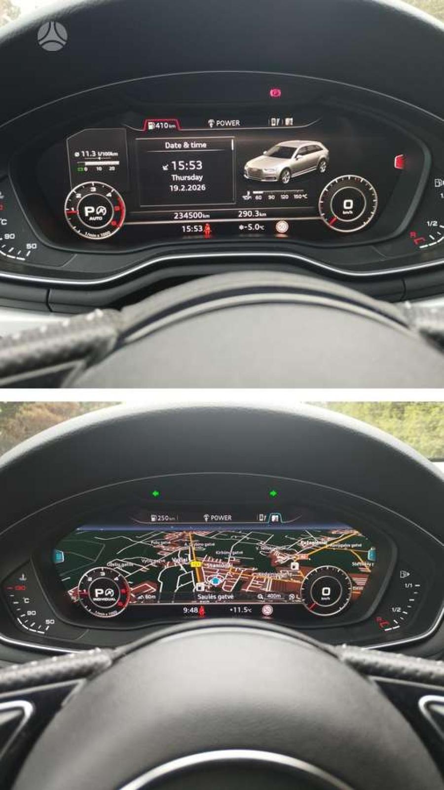 Grey Audi A4 2016 in Panevezys, with an engine capacity of 1.97 L and mileage of 240 thousand km for 15970 €, photo 27 on AUTOMOTO.COM.LV