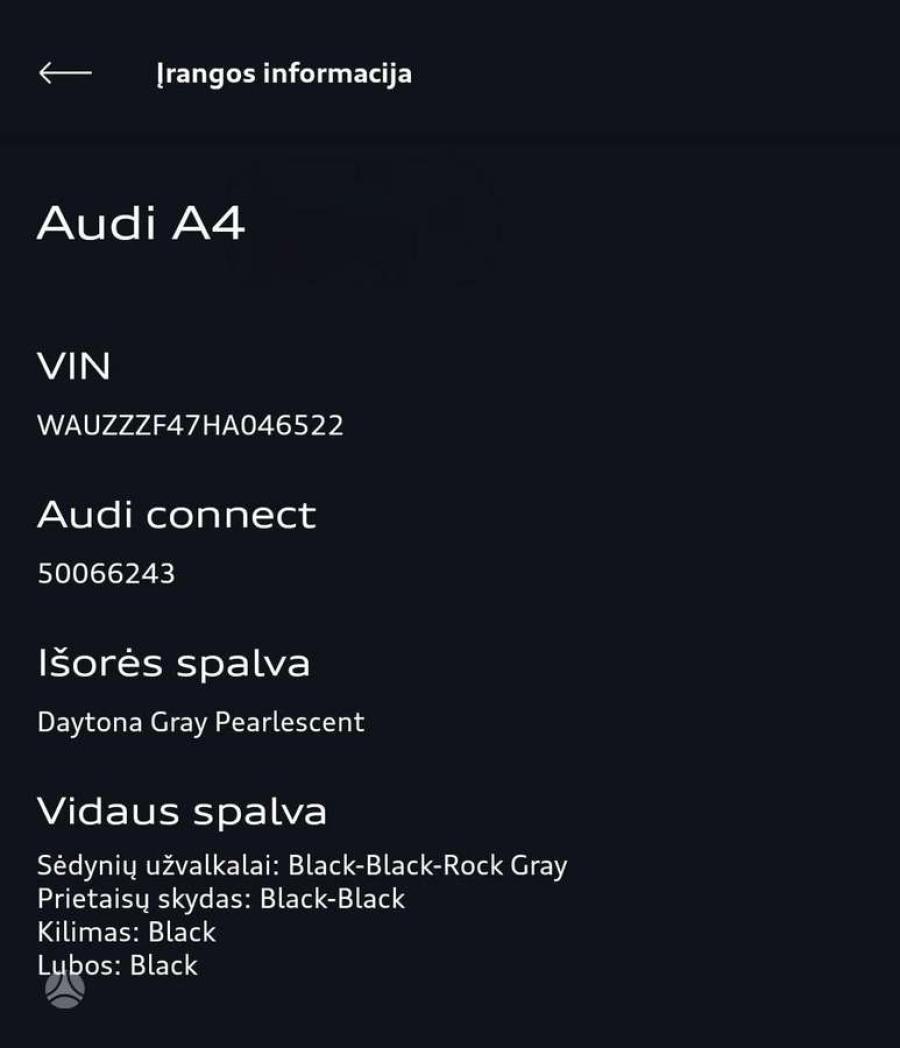 Grey Audi A4 2016 in Panevezys, with an engine capacity of 1.97 L and mileage of 240 thousand km for 15970 €, photo 48 on AUTOMOTO.COM.LV