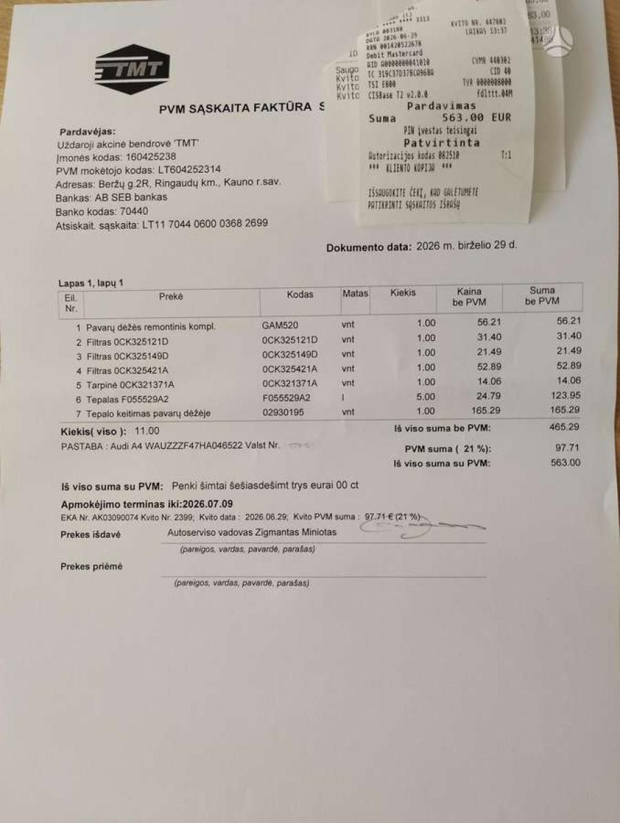 Grey Audi A4 2016 in Panevezys, with an engine capacity of 1.97 L and mileage of 240 thousand km for 15970 €, photo 51 on AUTOMOTO.COM.LV
