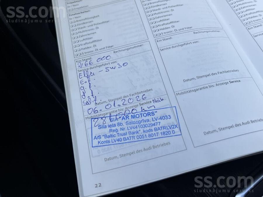 Grey Audi A4 2016 in Limbazi, with an engine capacity of 2.00 L and mileage of 278 thousand km for 9750 €, photo 29 on AUTOMOTO.COM.LV