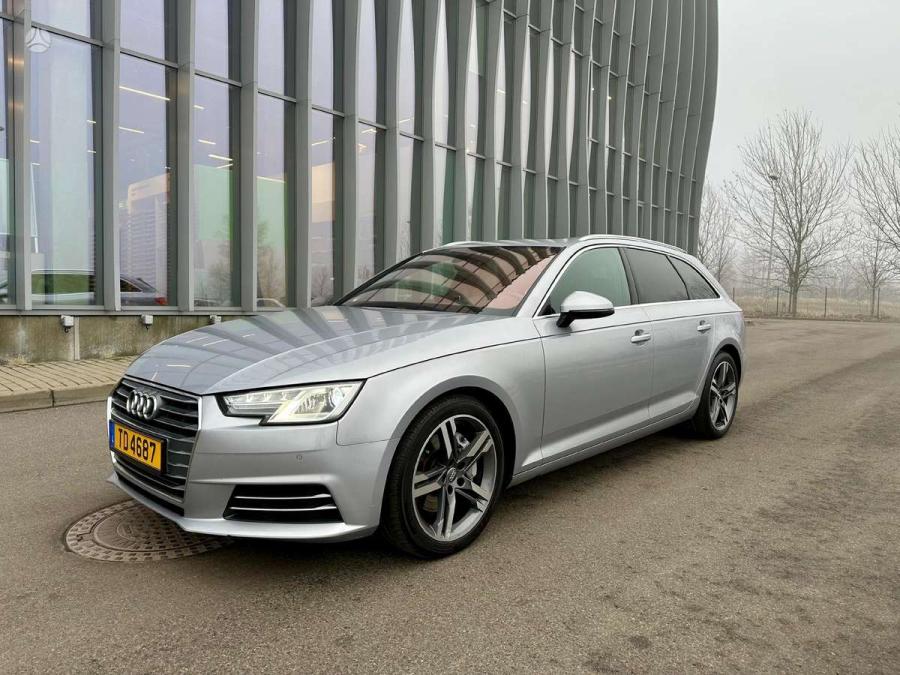 Grey Audi A4 2017 in Vilnius, with an engine capacity of 1.97 L and mileage of 207 thousand km for 12950 €, photo 1 on AUTOMOTO.COM.LV
