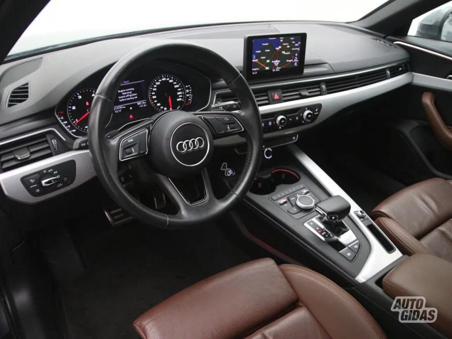 Grey Audi A4 2017 in Vilnius, with an engine capacity of 2.00 L and mileage of 214 thousand km for 14199 €, photo 17 on AUTOMOTO.COM.LV