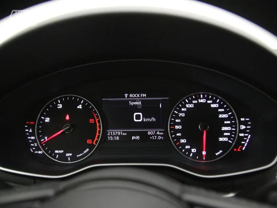 Grey Audi A4 2017 in Vilnius, with an engine capacity of 2.00 L and mileage of 214 thousand km for 14199 €, photo 20 on AUTOMOTO.COM.LV