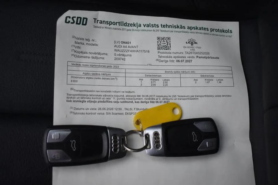 Pelēks Audi A4 2017 Talsi, ar dzinēja tilpumu 2.00 L un nobraukumu 209 tūkst. km par 11900 €, foto 33 vietnē AUTOMOTO.COM.LV