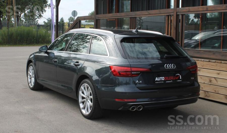 Grey Audi A4 2017 in Riga, with an engine capacity of 2.00 L and mileage of 0 thousand km for 12850 €, photo 10 on AUTOMOTO.COM.LV