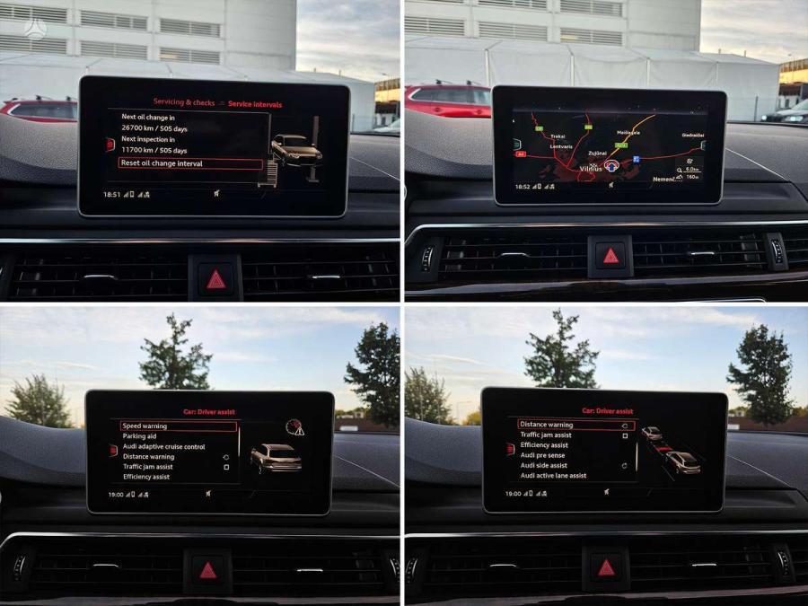 Grey Audi A4 2017 in Vilnius, with an engine capacity of 2.97 L and mileage of 250 thousand km for 12800 €, photo 12 on AUTOMOTO.COM.LV