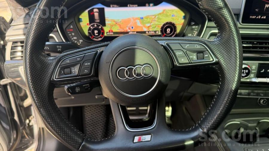 Grey Audi A4 2017 in Riga, with an engine capacity of 3.00 L and mileage of 156 thousand km for 21750 €, photo 17 on AUTOMOTO.COM.LV