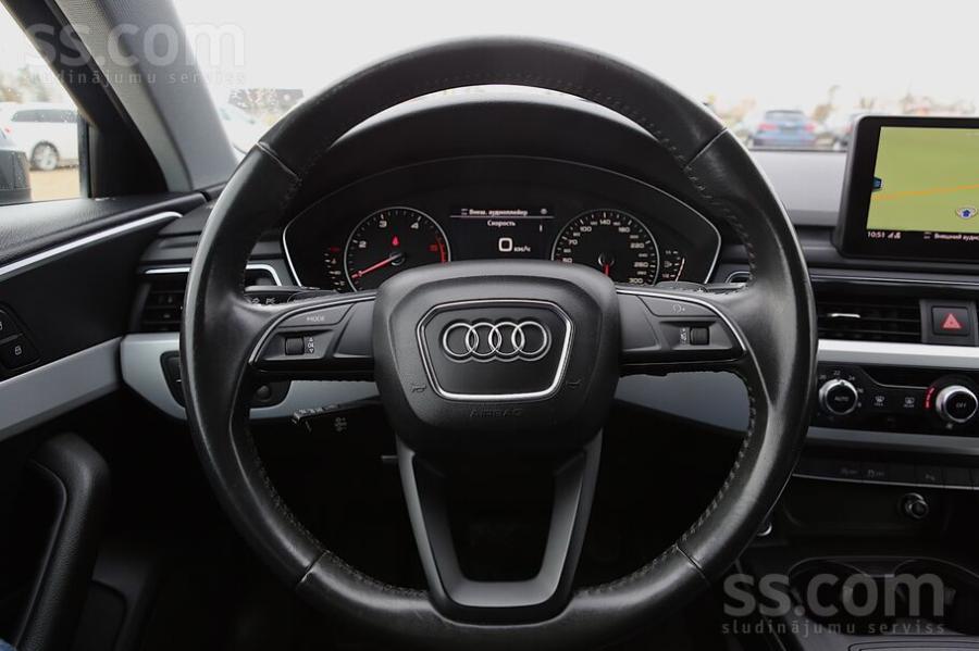 Grey Audi A4 2018 in Tukums, with an engine capacity of 2.00 L and mileage of 309 thousand km for 11490 €, photo 13 on AUTOMOTO.COM.LV