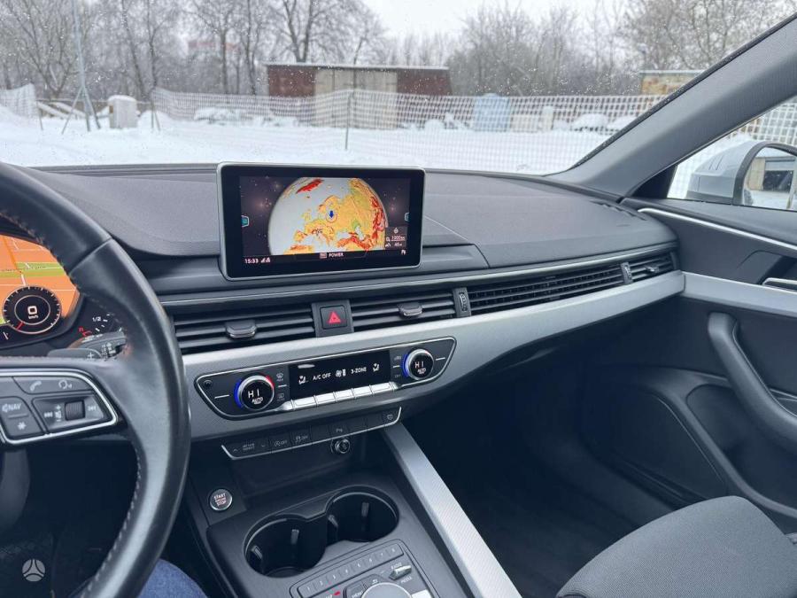 Grey Audi A4 2018 in Panevezys, with an engine capacity of 1.97 L and mileage of 202 thousand km for 13900 €, photo 11 on AUTOMOTO.COM.LV