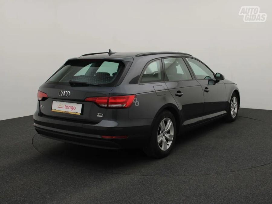 Grey Audi A4 2018 in Vilnius, with an engine capacity of 2.00 L and mileage of 201 thousand km for 15199 €, photo 9 on AUTOMOTO.COM.LV
