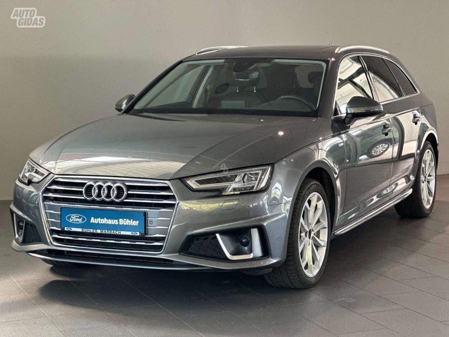 Pelēks Audi A4 2019 Kauņa, ar dzinēja tilpumu 2.00 L un nobraukumu 82 tūkst. km par 27756 €, foto 1 vietnē AUTOMOTO.COM.LV