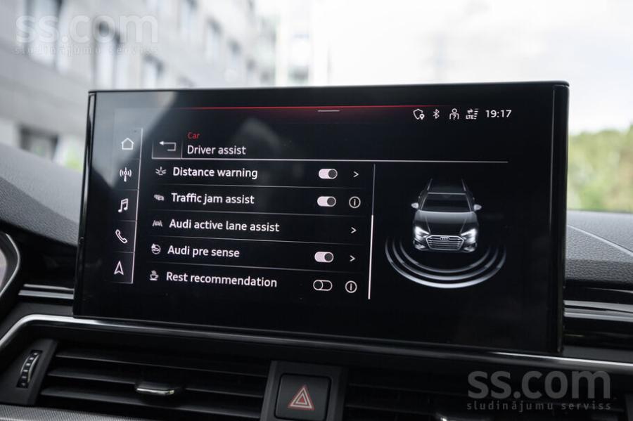 Grey Audi A4 2019 in Jurmala, with an engine capacity of 2.00 L and mileage of 0 thousand km for 19900 €, photo 19 on AUTOMOTO.COM.LV