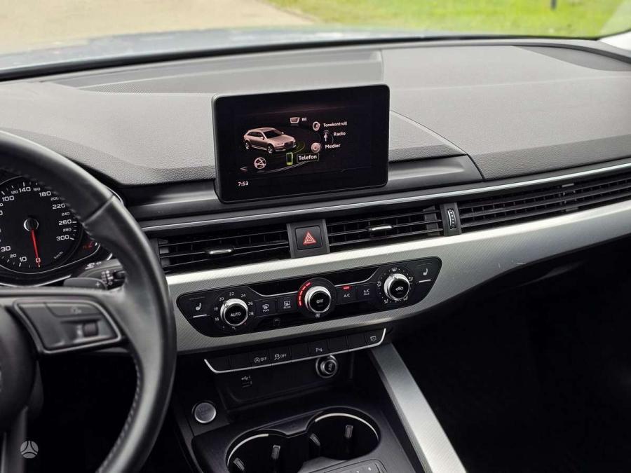 Grey Audi A4 2019 in Rokiskis, with an engine capacity of 1.98 L and mileage of 151 thousand km for 10750 €, photo 17 on AUTOMOTO.COM.LV