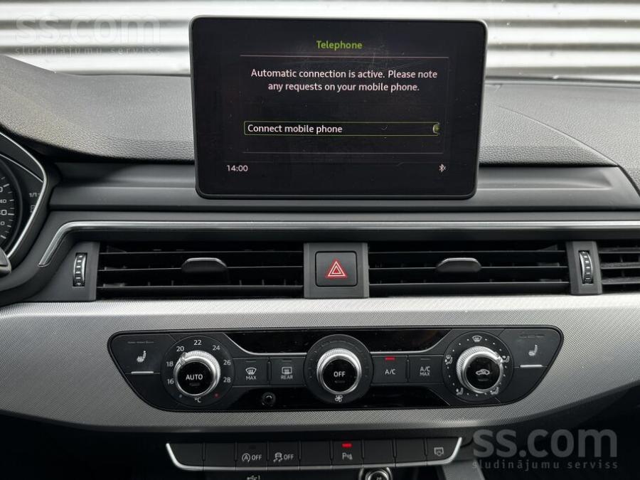 Grey Audi A4 2019 in Riga, with an engine capacity of 2.00 L and mileage of 151 thousand km for 16900 €, photo 19 on AUTOMOTO.COM.LV