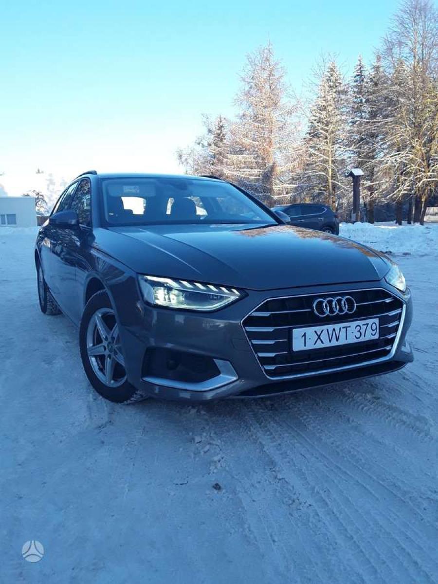 Grey Audi A4 2020 in Vilnius, with an engine capacity of 2.00 L and mileage of 104 thousand km for 17500 €, photo 1 on AUTOMOTO.COM.LV