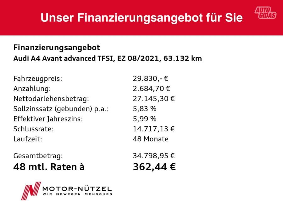 Pelēks Audi A4 2021 Kauņa, ar dzinēja tilpumu 2.00 L un nobraukumu 63 tūkst. km par 33041 €, foto 22 vietnē AUTOMOTO.COM.LV