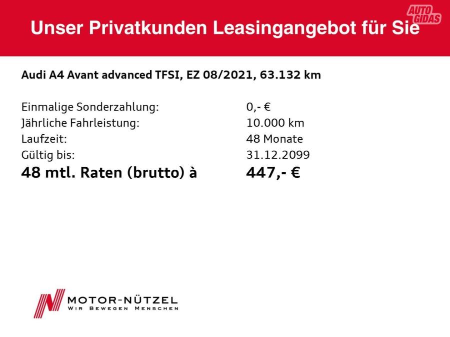 Pelēks Audi A4 2021 Kauņa, ar dzinēja tilpumu 2.00 L un nobraukumu 63 tūkst. km par 33041 €, foto 24 vietnē AUTOMOTO.COM.LV