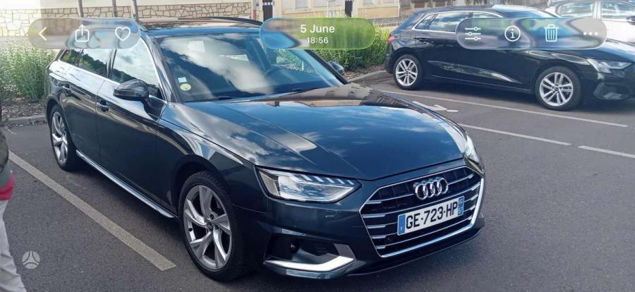 Grey Audi A4 2022 in Vilnius, with an engine capacity of 1.97 L and mileage of 265 thousand km for 14700 €, photo 1 on AUTOMOTO.COM.LV