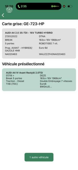 Grey Audi A4 2022 in Vilnius, with an engine capacity of 1.97 L and mileage of 265 thousand km for 14700 €, photo 9 on AUTOMOTO.COM.LV