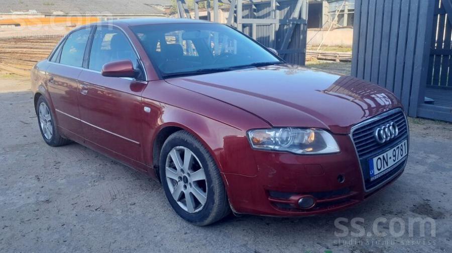 Sarkans Audi A4 2007 Valmiera, ar dzinēja tilpumu 2.00 L un nobraukumu 260 tūkst. km par 2100 €, foto 3 vietnē AUTOMOTO.COM.LV