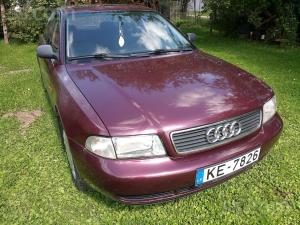 Sarkans Audi A4 1995 Krāslava, ar dzinēja tilpumu 1.60 L un nobraukumu 215 tūkst. km par 650 €, foto  vietnē AUTOMOTO.COM.LV