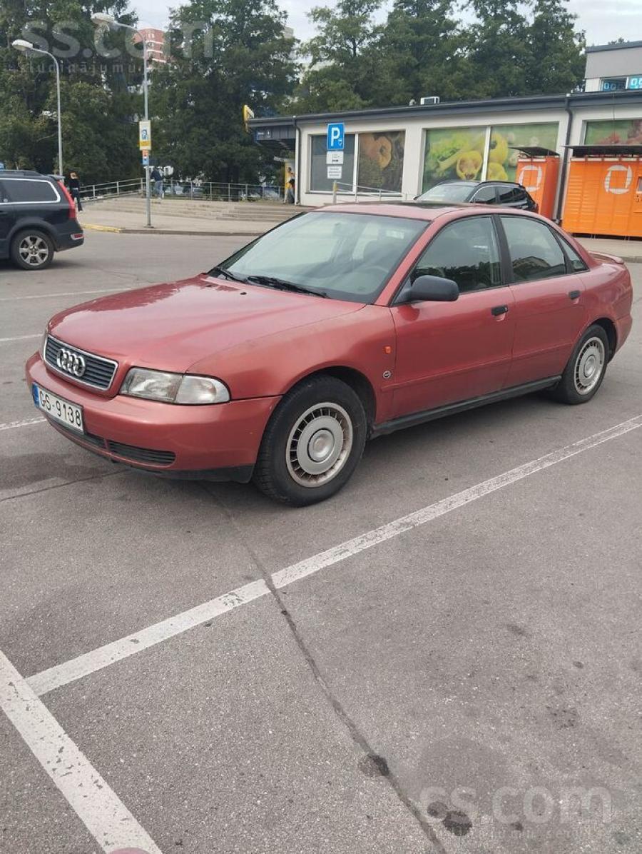 Red Audi A4 1995 in Riga, with an engine capacity of 1.60 L and mileage of 0 thousand km for 500 €, photo 5 on AUTOMOTO.COM.LV