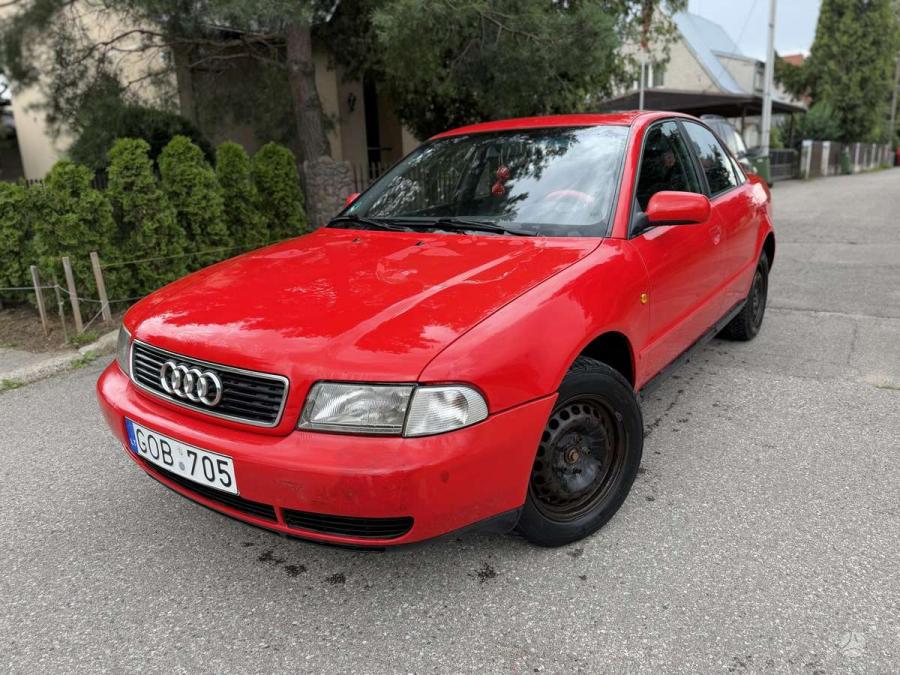 Red Audi A4 1997 in Kaunas, with an engine capacity of 1.60 L and mileage of 271 thousand km for 1100 €, photo 1 on AUTOMOTO.COM.LV