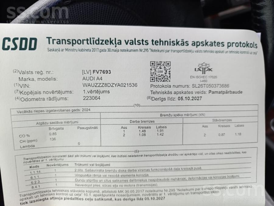 Sarkans Audi A4 2000 Valmiera, ar dzinēja tilpumu 1.80 L un nobraukumu 223 tūkst. km par 1250 €, foto 15 vietnē AUTOMOTO.COM.LV