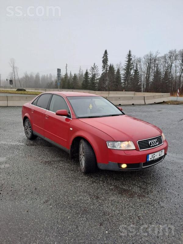 Red Audi A4 2001 in Aluksne, with an engine capacity of 1.90 L and mileage of 587 thousand km for 2350 €, photo 1 on AUTOMOTO.COM.LV