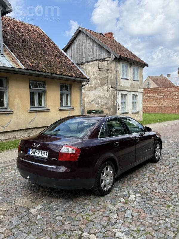Red Audi A4 2002 in Kuldiga, with an engine capacity of 1.90 L and mileage of 302 thousand km for 1300 €, photo 4 on AUTOMOTO.COM.LV