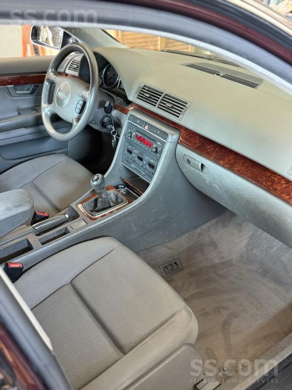 Red Audi A4 2002 in Kuldiga, with an engine capacity of 1.90 L and mileage of 302 thousand km for 1300 €, photo 8 on AUTOMOTO.COM.LV