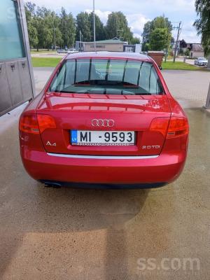 Red Audi A4 2005 in Madona, with an engine capacity of 2.00 L and mileage of 248 thousand km for 1400 €, photo  on AUTOMOTO.COM.LV