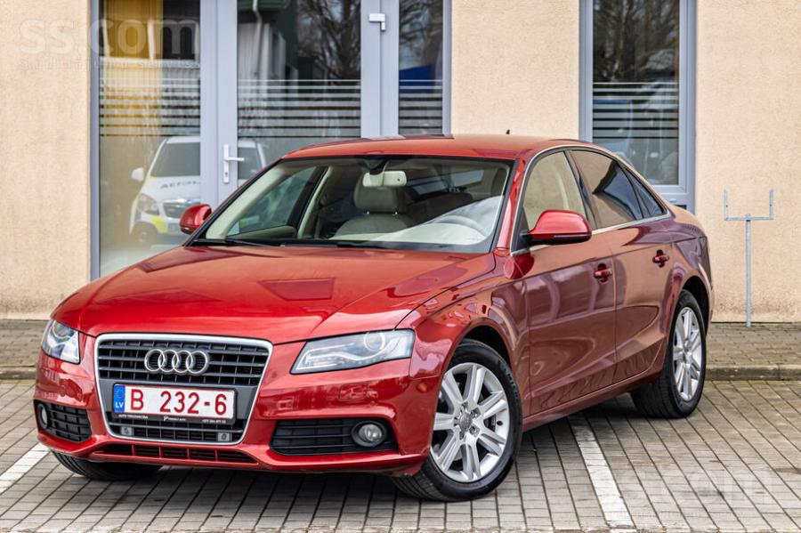 Red Audi A4 2008 in Jelgava, with an engine capacity of 2.70 L and mileage of 251 thousand km for 6590 €, photo 4 on AUTOMOTO.COM.LV