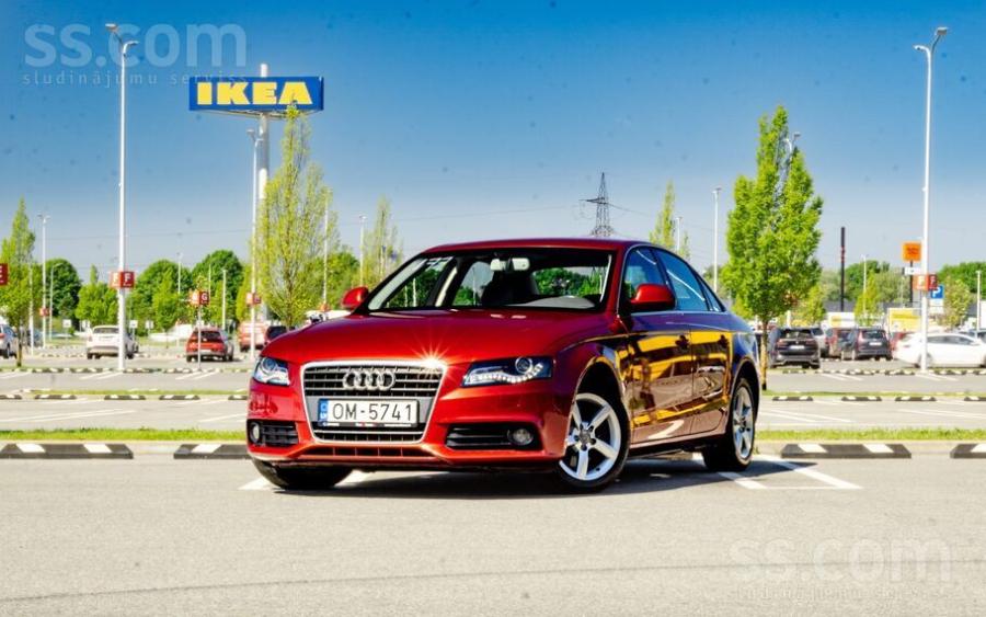 Red Audi A4 2009 in Riga, with an engine capacity of 1.80 L and mileage of 315 thousand km for 5990 €, photo 1 on AUTOMOTO.COM.LV