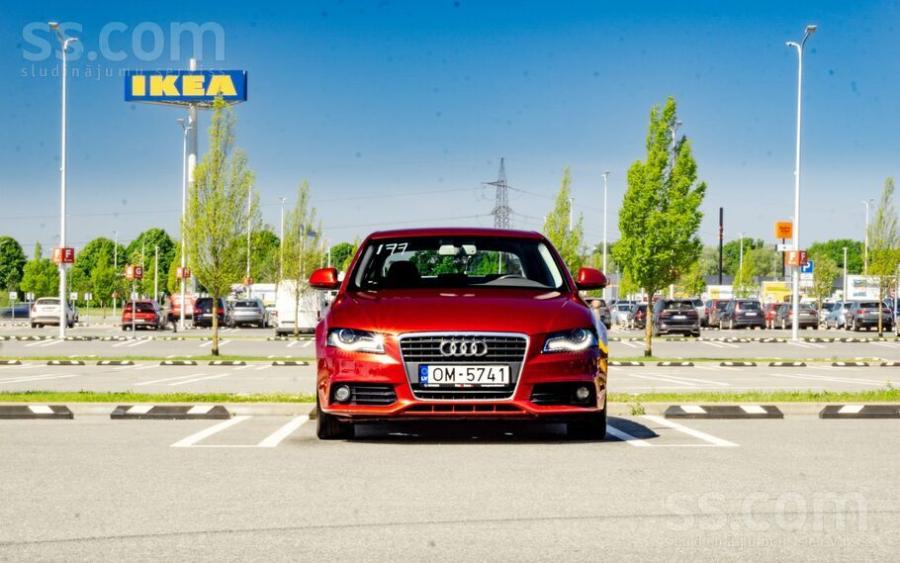 Red Audi A4 2009 in Riga, with an engine capacity of 1.80 L and mileage of 315 thousand km for 5990 €, photo 4 on AUTOMOTO.COM.LV