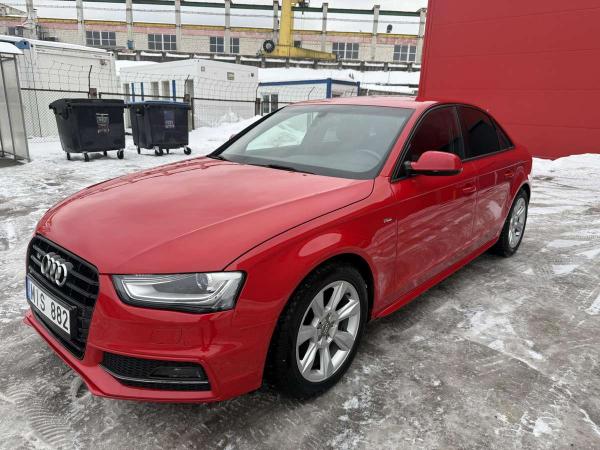 Red Audi A4 2013 in Vilnius, with an engine capacity of 1.80 L and mileage of 221 thousand km for 8500 €, photo 1 on AUTOMOTO.COM.LV