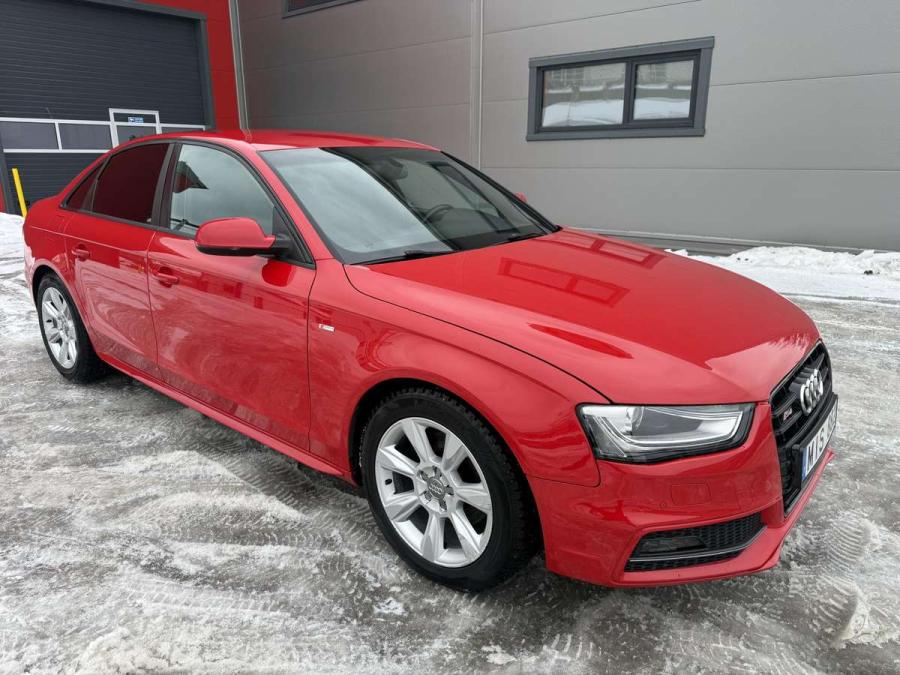 Red Audi A4 2013 in Vilnius, with an engine capacity of 1.80 L and mileage of 221 thousand km for 8500 €, photo 3 on AUTOMOTO.COM.LV