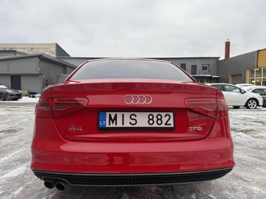 Red Audi A4 2013 in Vilnius, with an engine capacity of 1.80 L and mileage of 221 thousand km for 8500 €, photo 6 on AUTOMOTO.COM.LV