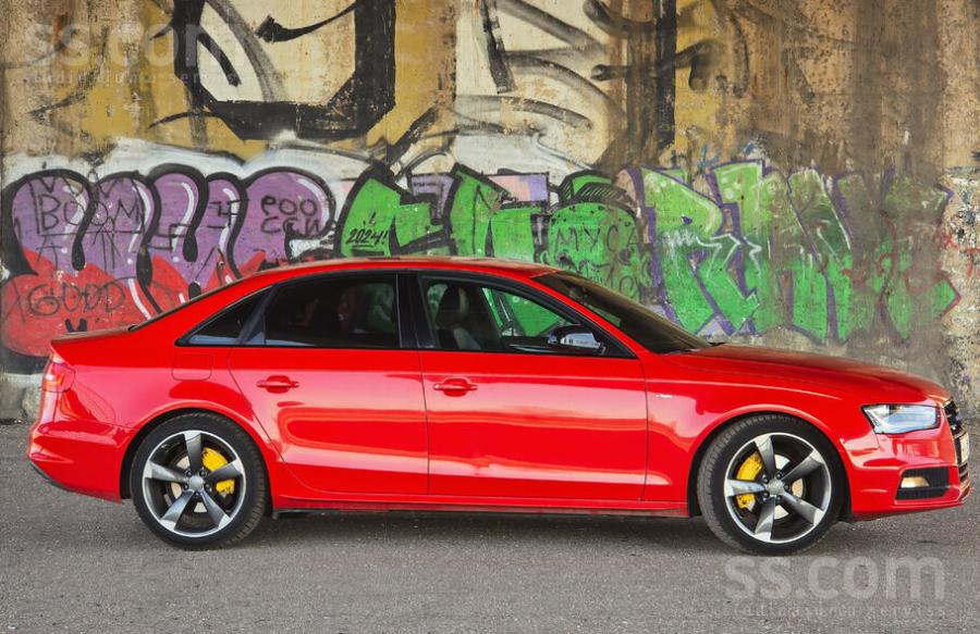 Red Audi A4 2013 in Riga, with an engine capacity of 2.00 L and mileage of 281 thousand km for 10900 €, photo 4 on AUTOMOTO.COM.LV